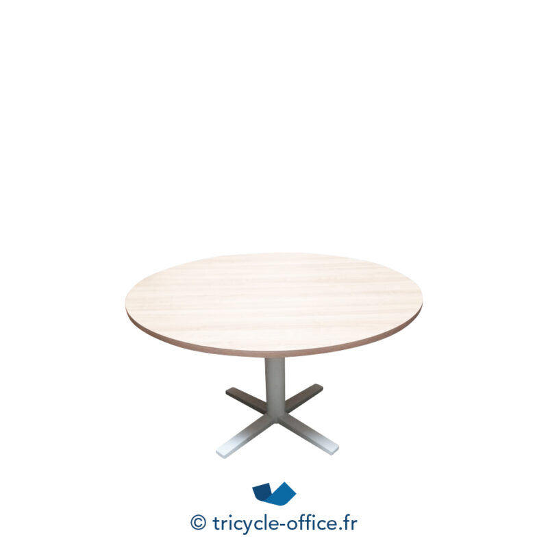 Table ronde plateau bois 120 cm - Occasion - Tricycle Office